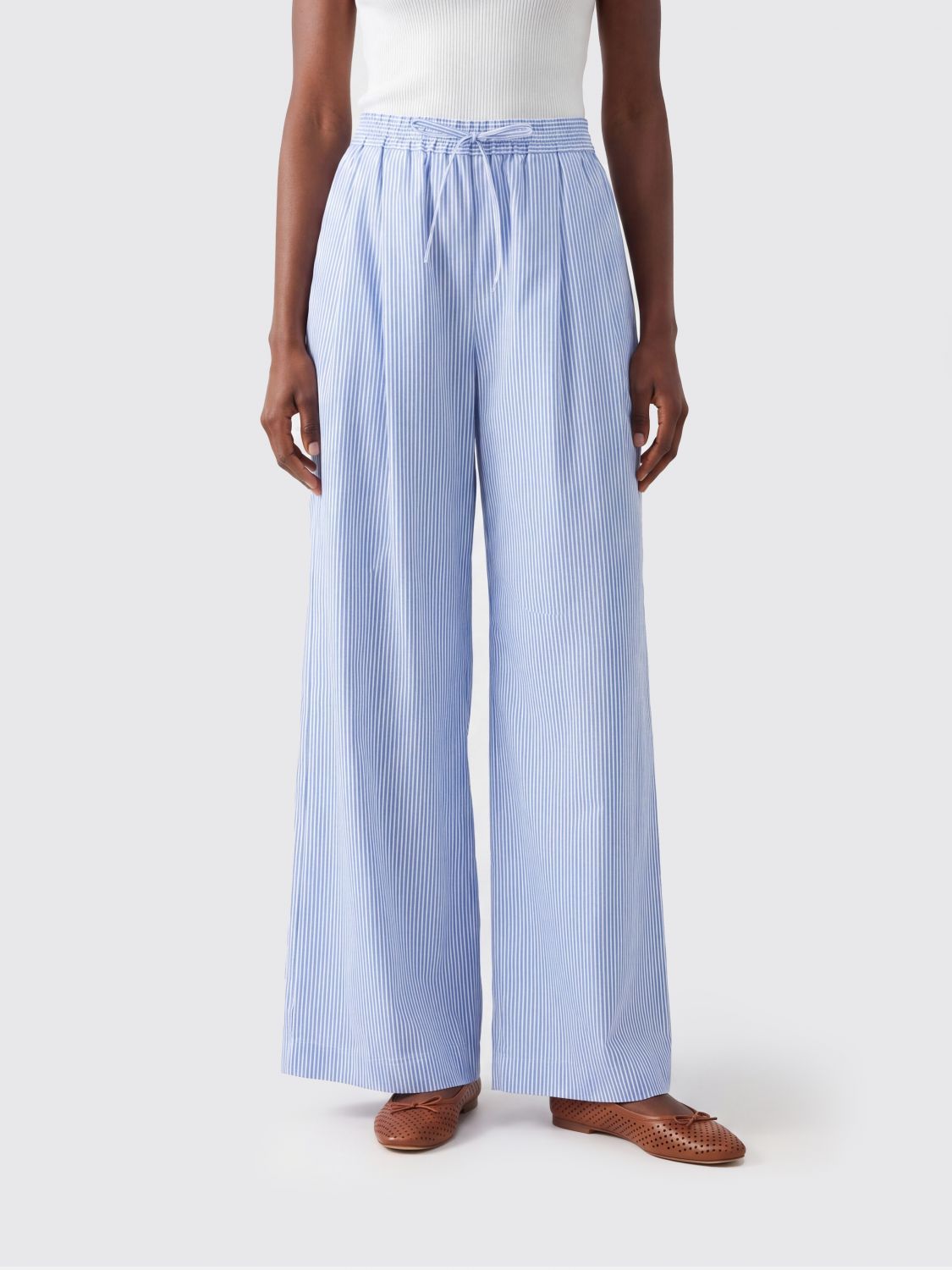 DOLCE & GABBANA Dolce & Gabbana Striped Wide-Leg Trousers
